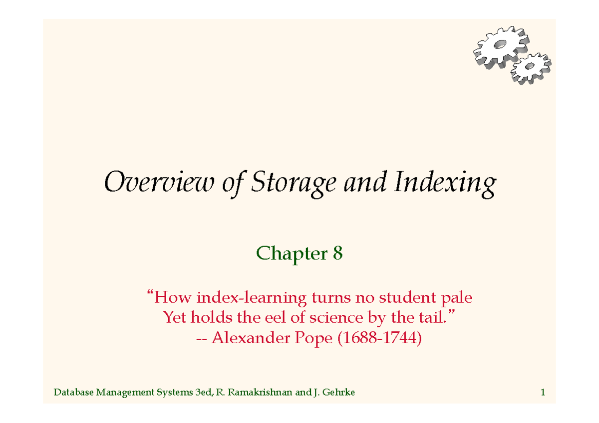 17Ch8 Storage Indexing Overview-95 - Overview of Storage and Indexing ...