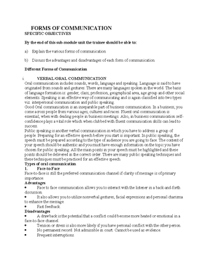 Communication skills -note-L6 - Communication skills Revision Questions ...