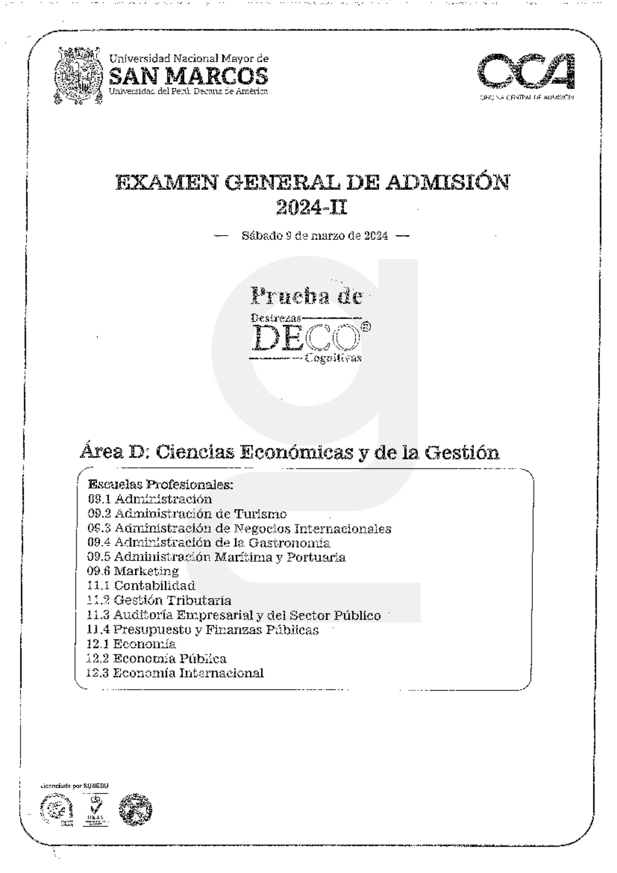 AREA D 09-03 - NNsnsn - Razonamiento verbal - Studocu