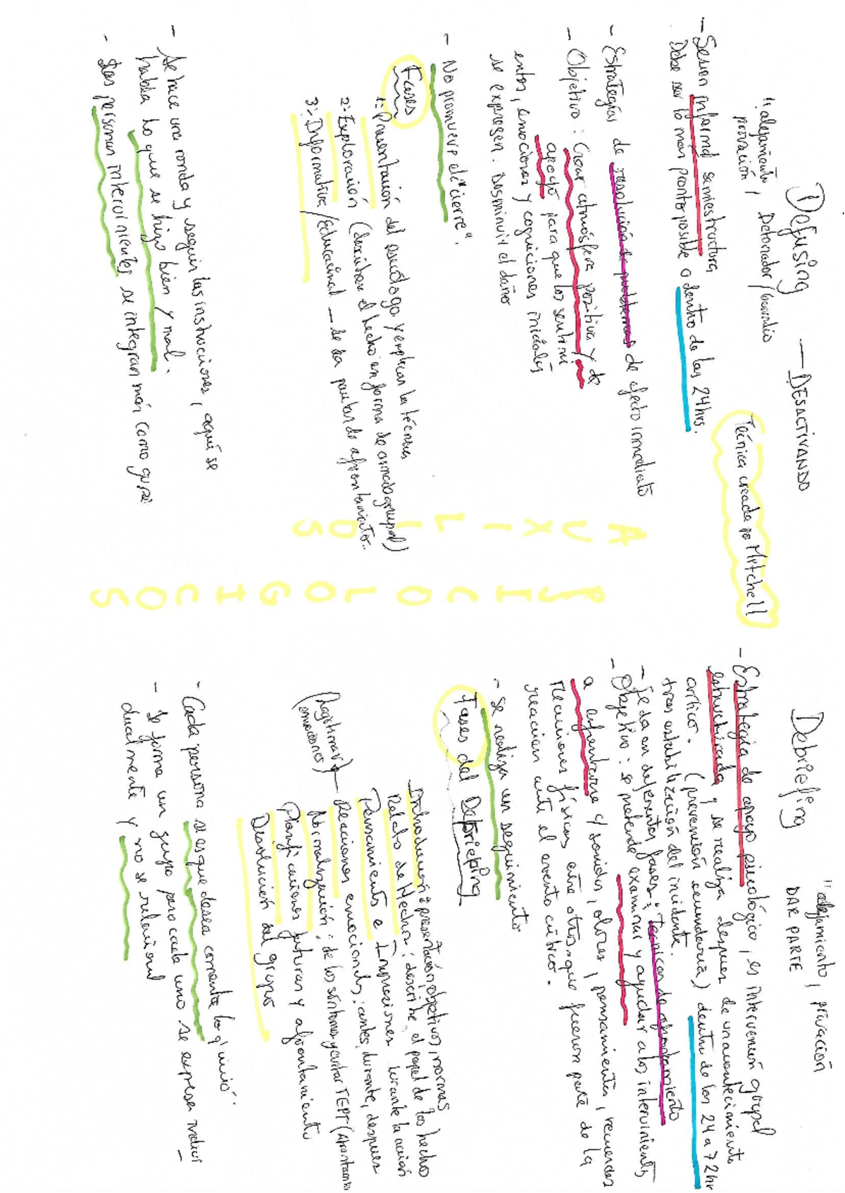 Defusing- Debriefing Cindy Sucari - Primeros Auxilios (E) - Studocu