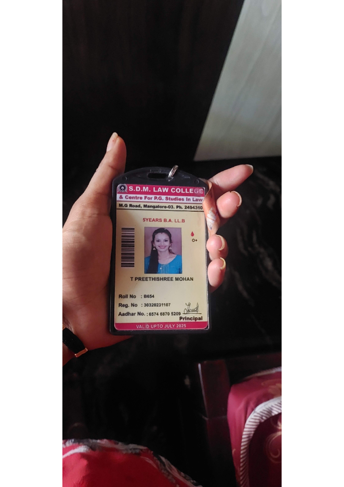 ID Carddd - 5 year llb student - 5 year bA llb - S.D. LAW COLLEGE ...