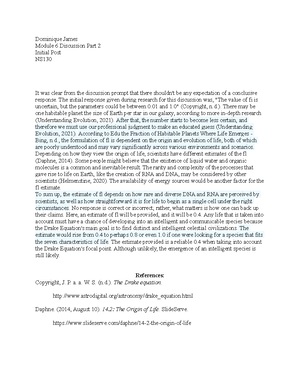 NS130 Module 3 Reflection - NS130 Module 3 Reflection Dominique M James ...