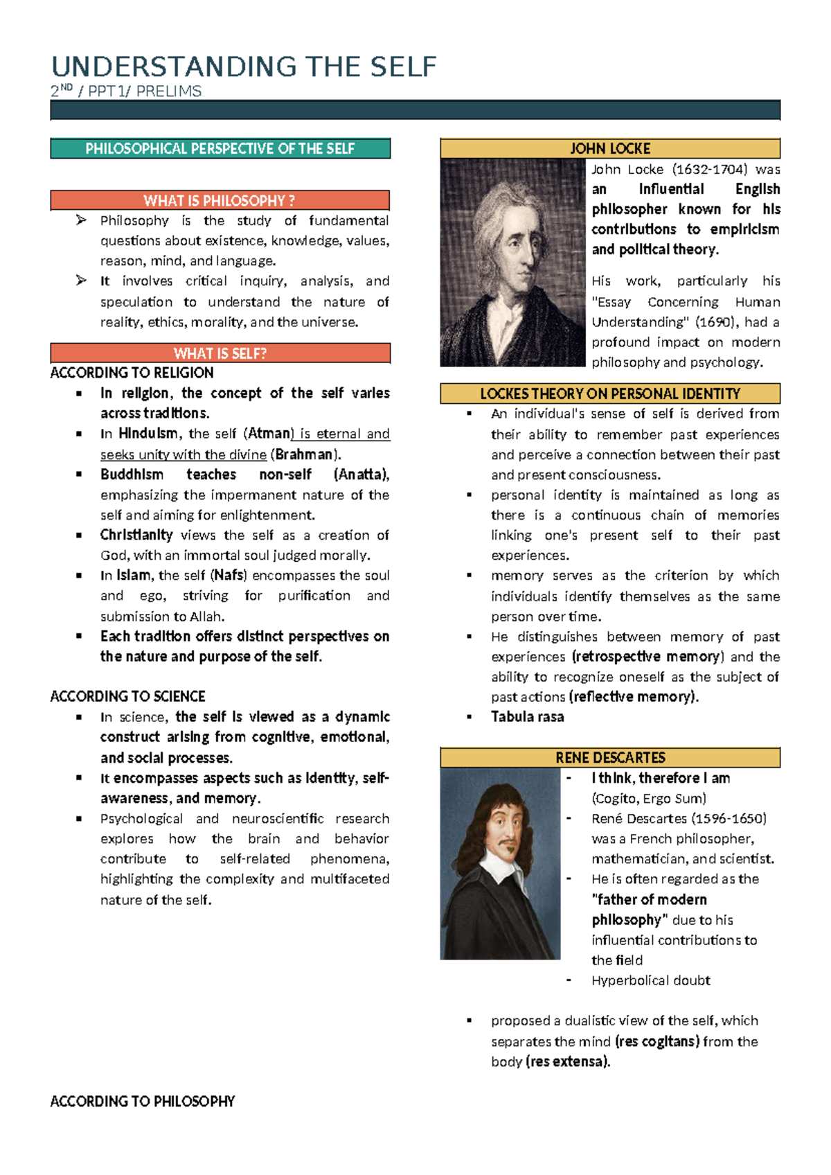 UTS- Notes- Group 1 - UNDERSTANDING THE SELF 2 ND / PPT1/ PRELIMS ...