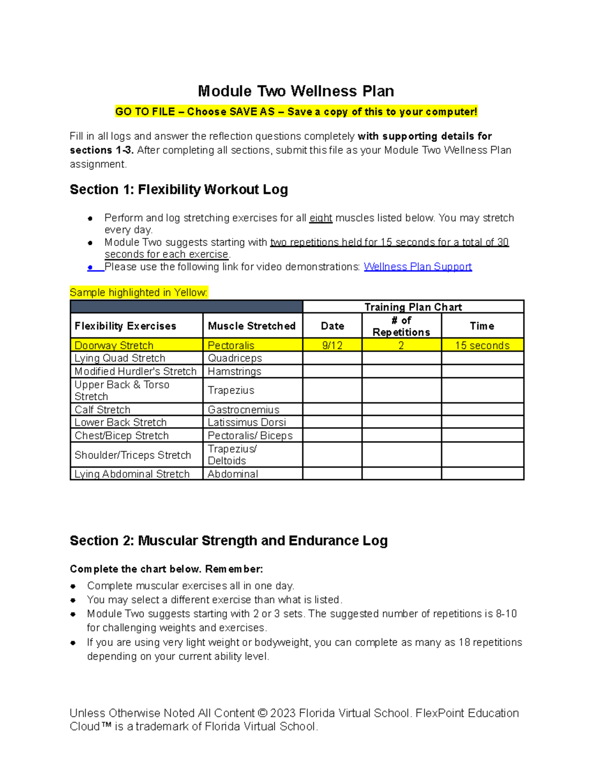 2.08 Wellness plan - dflkvdfkvdflvkdvkdvlk - Module Two Wellness Plan ...