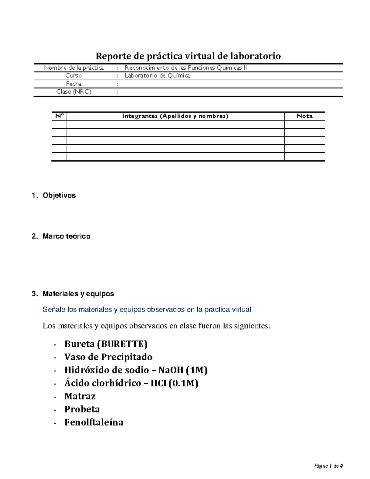 Avance- Tarea -Reporte 6 -Reconoc. Funciones Químicas II - Reporte de pr·ctica virtual de - Studocu