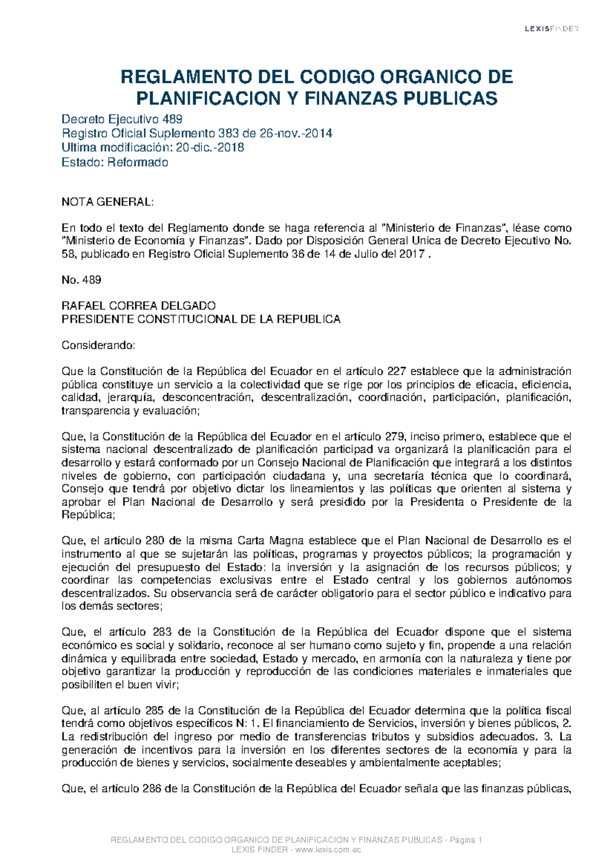 Reglamento AL Coplafip - REGLAMENTO DEL CODIGO ORGANICO DE ...