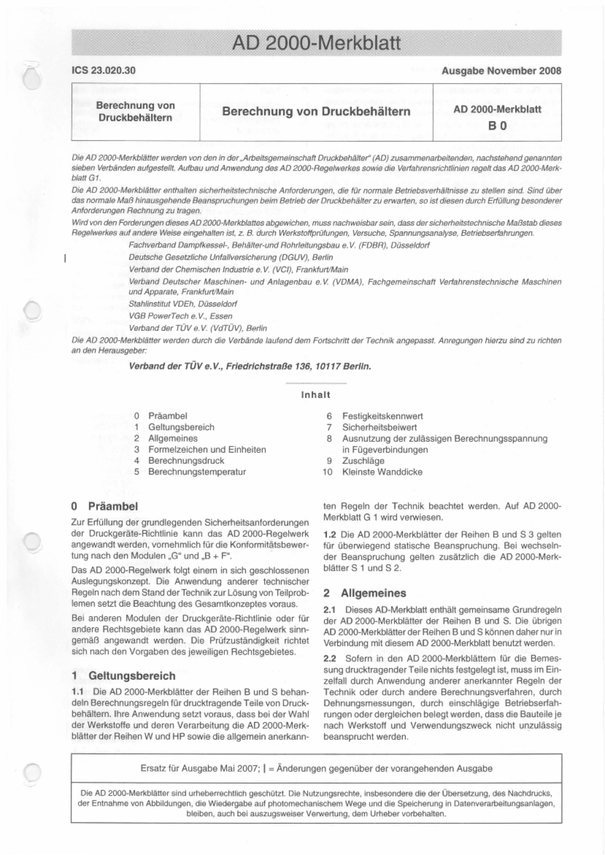 AD2000-B0 Apparatetechnik Einführung WS22 23 Merkblatt - ICS 23.020 ...