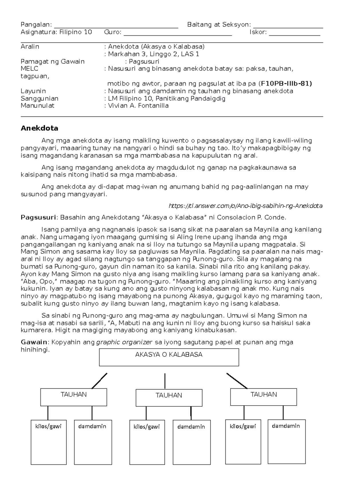 LAS Q3 WEEK 2, Fil 10 - nfkjahgjh;kyr - Pangalan ...