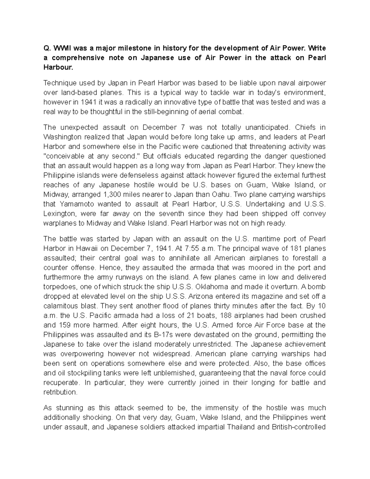 Pearl Harbour - Copy - notes - Communication and media - IIUI - Studocu