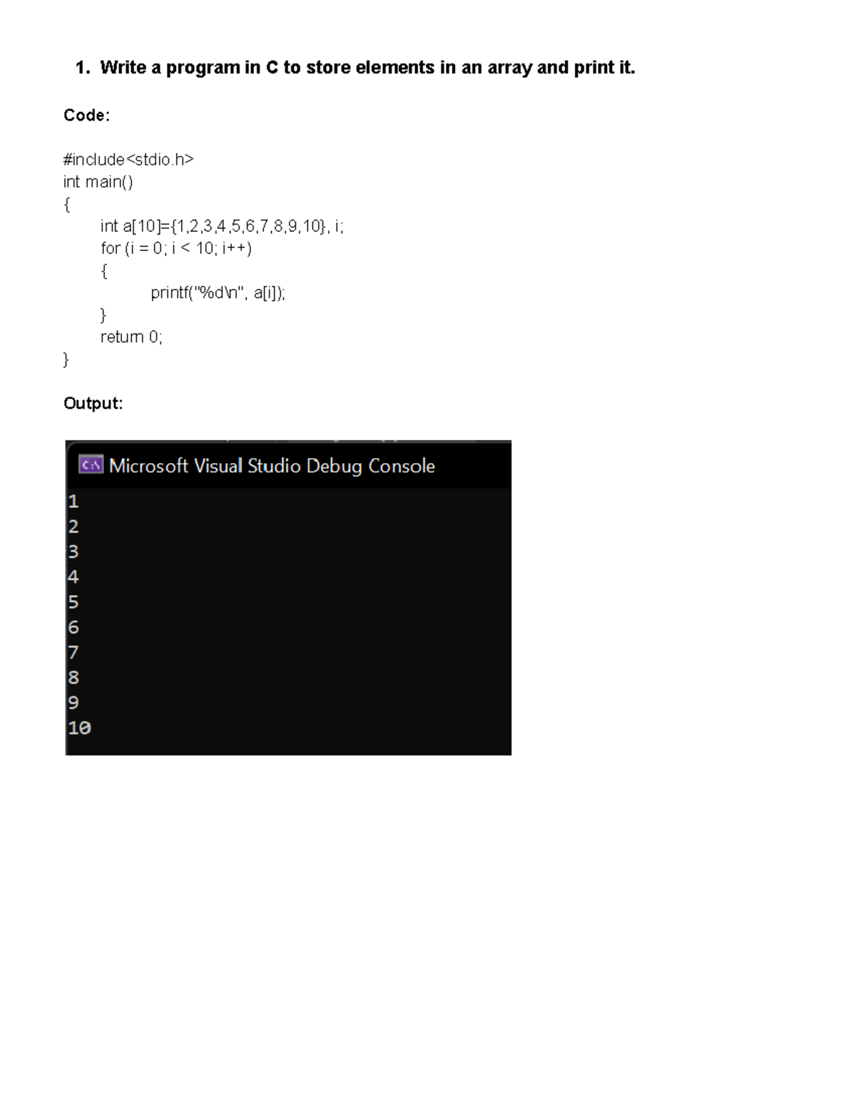Lab Assignment 2 - Inhance your skill - 1. Write a program in C to ...