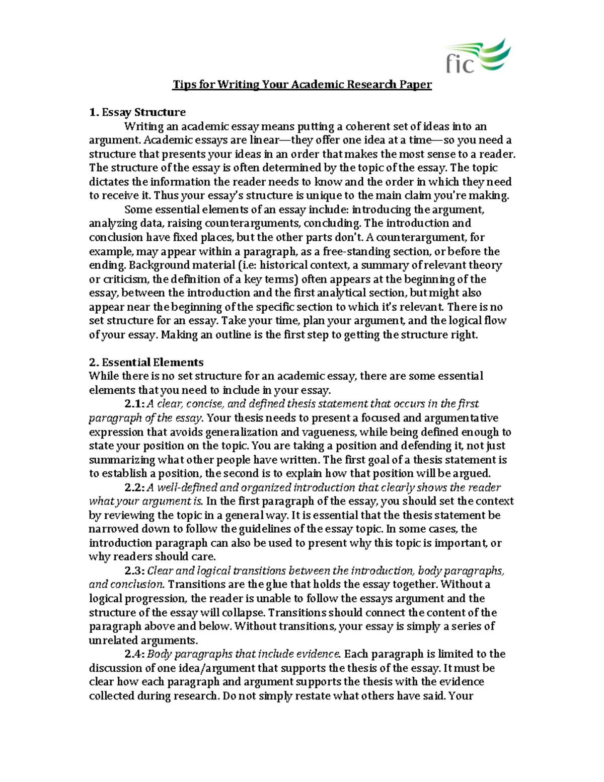 Tips for Writing Your Academic Research Paper - Academic essays are ...