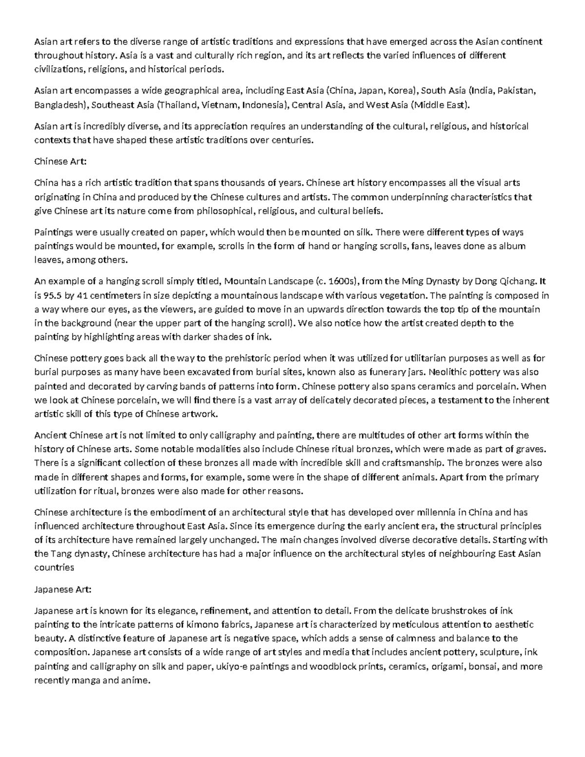 Asian Art Japanese - Asian art refers to the diverse range of artistic ...