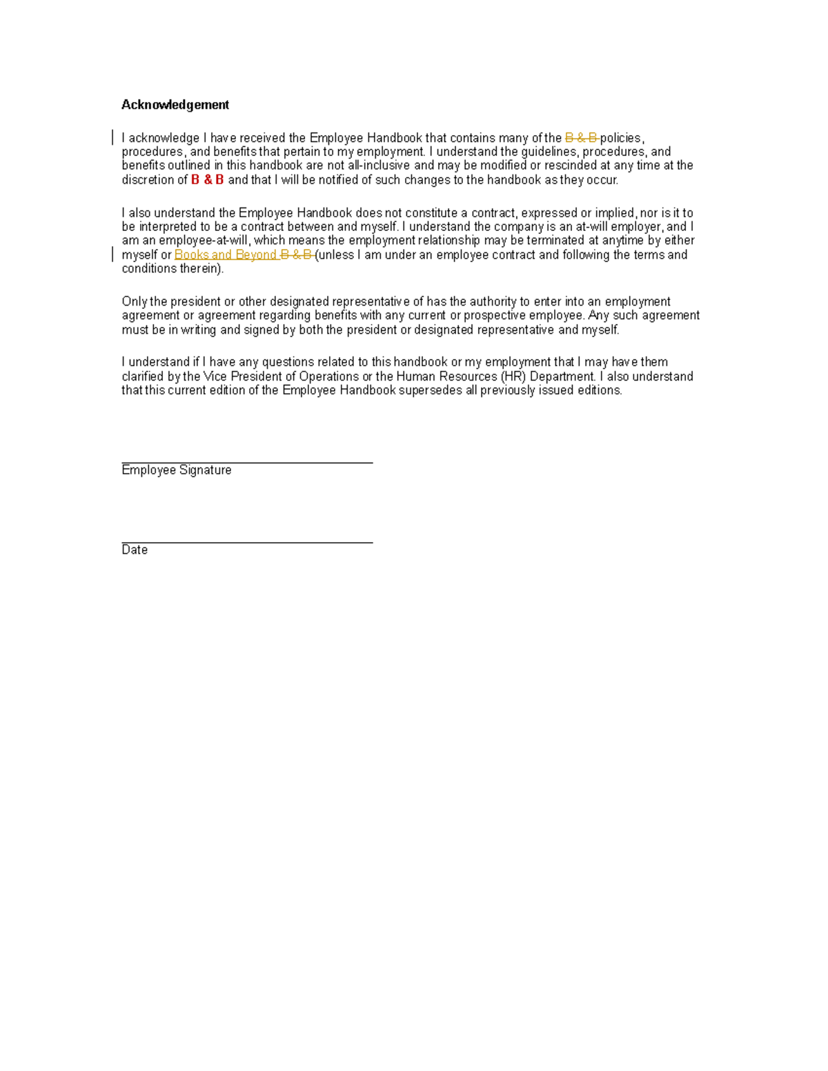 Handbook Draft 1 - MS Word Lessons - Acknowledgement I acknowledge I ...