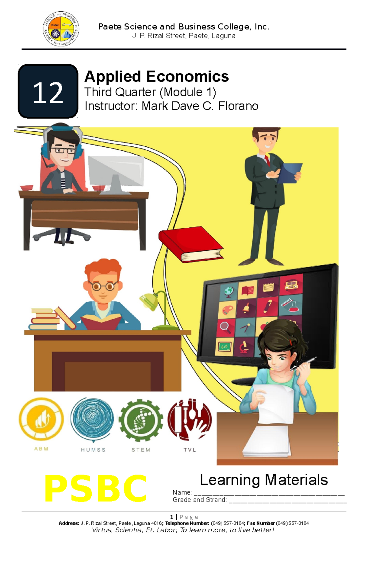 Applied Econ Module 1 - Lecture notes 1 - BS Accountancy - UBian - Studocu