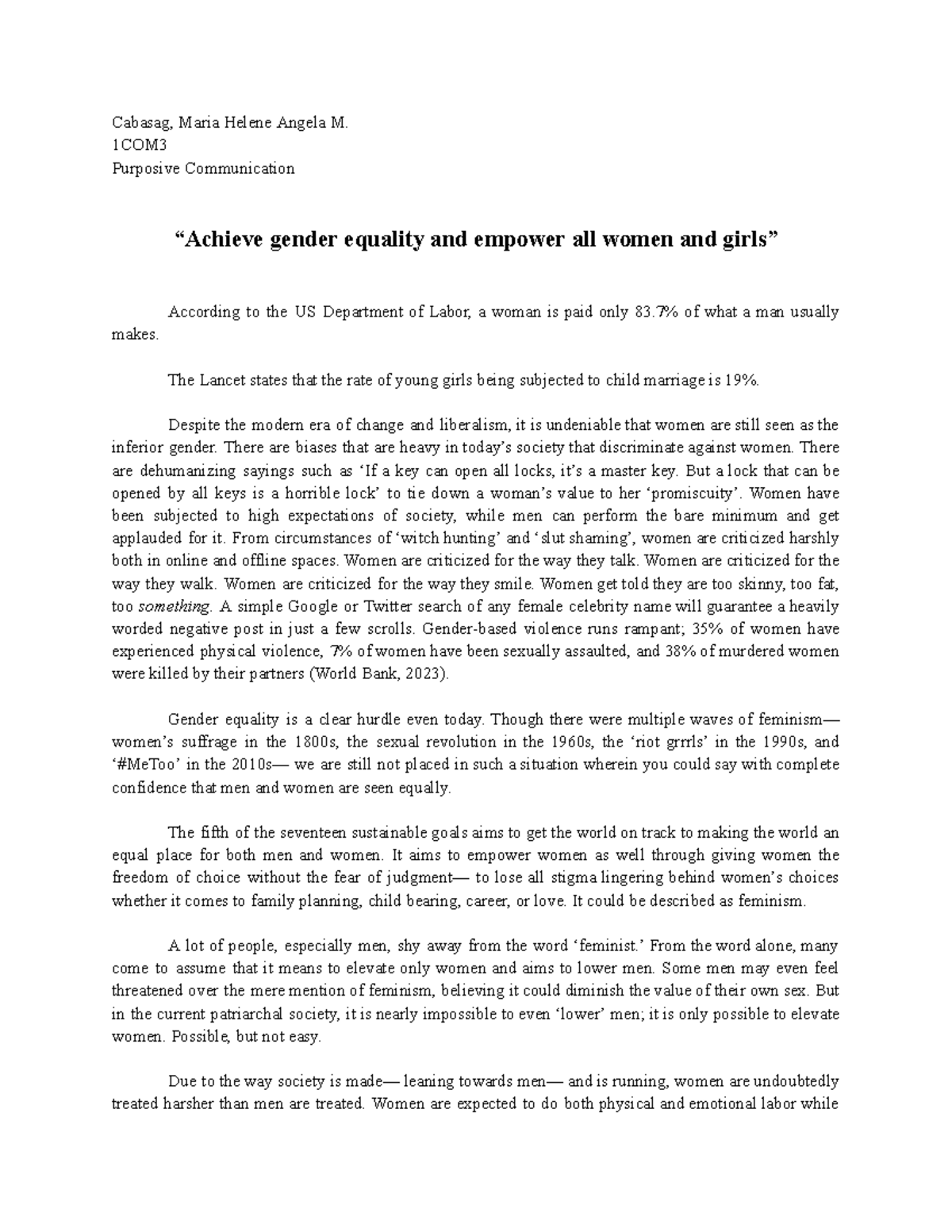 [PURPCOM] Position Paper - Cabasag, Maria Helene Angela M. 1COM ...