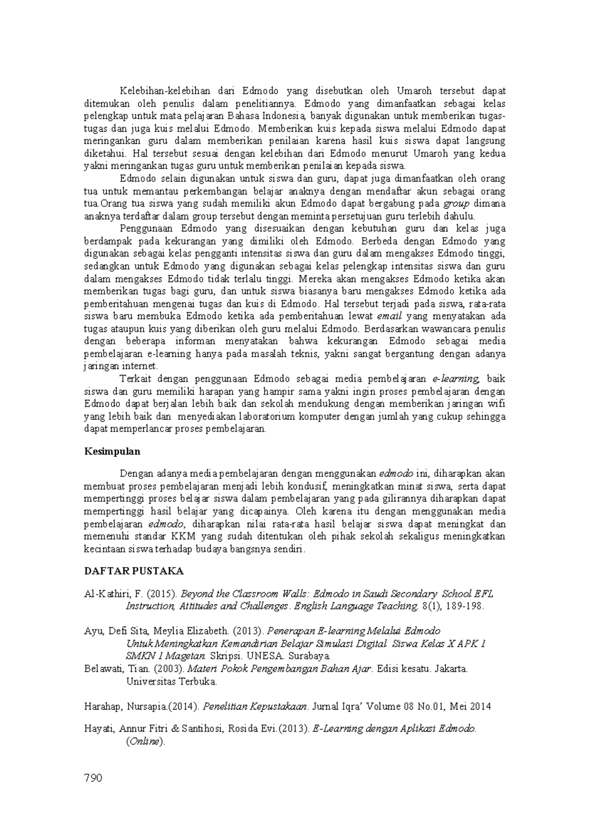 E Prosiding Riksa Bahasa XI pdf-810 - 790 Kelebihan-kelebihan dari Edmodo yang disebutkan oleh ...