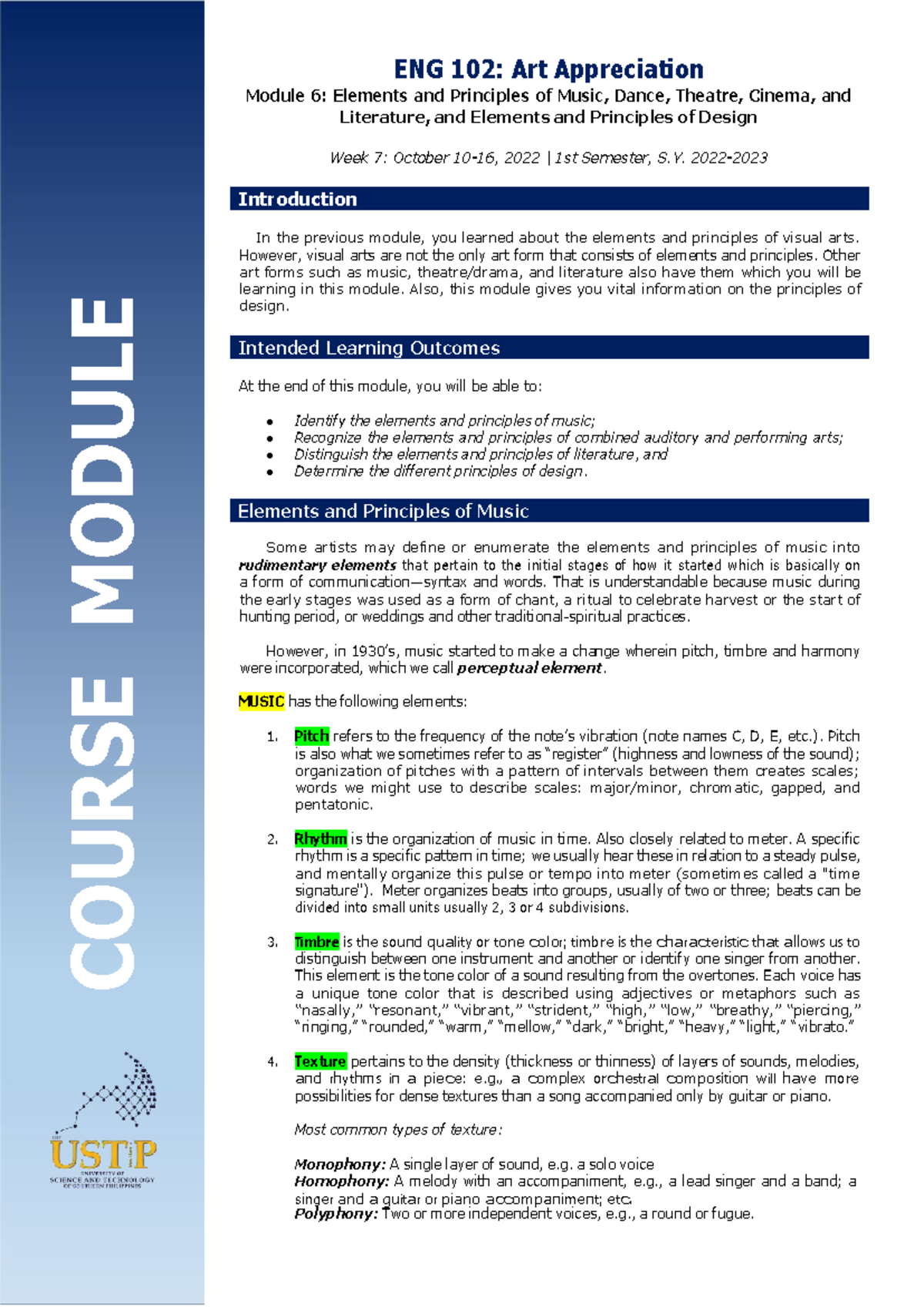 Elements and Principles of design - 2022- Introduction In the previous ...