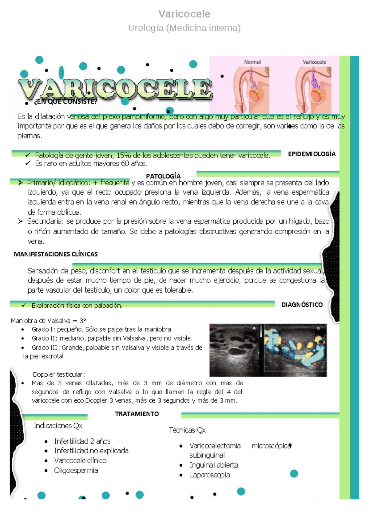 Varicocele compress - Varicocele Urología (Medicina interna ...