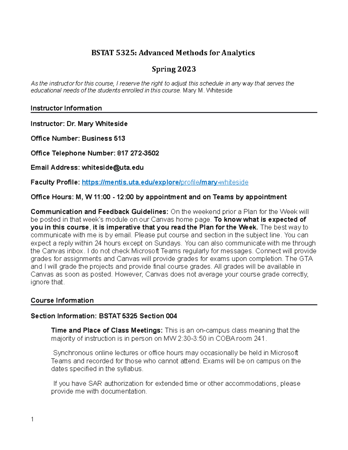 2023- Spring 2232- Bstat-5325-004 - BSTAT 5325: Advanced Methods for ...