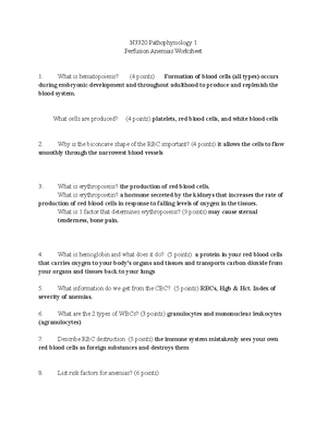 Nursing school Pre-Class Worksheet-2 - N3320 Patho I Module A ...