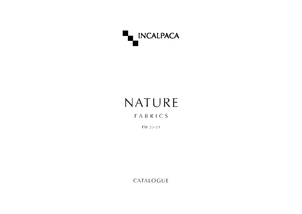 Incalpaca Fabrics Collection FW 2324 - NATURE F A B R I C S FW 23 ...