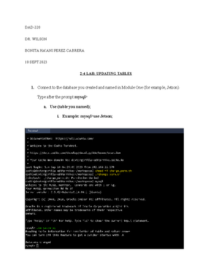 1-4 Lab Practicing Query Language in Codio - DAD 220 DR BONITA HA’ANI ...