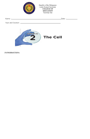 Quarter 2 - Module 2 - Week 2 - New - GENERAL BIOLOGY 1 QUARTER 2 ...