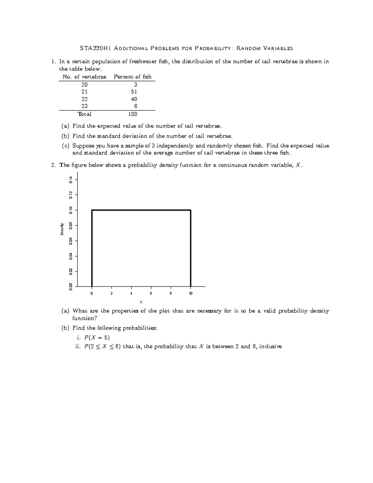 Sols-handwrt-Practice Problem Set 3 - STA220H1 Additional Problems for Probability: Random ...
