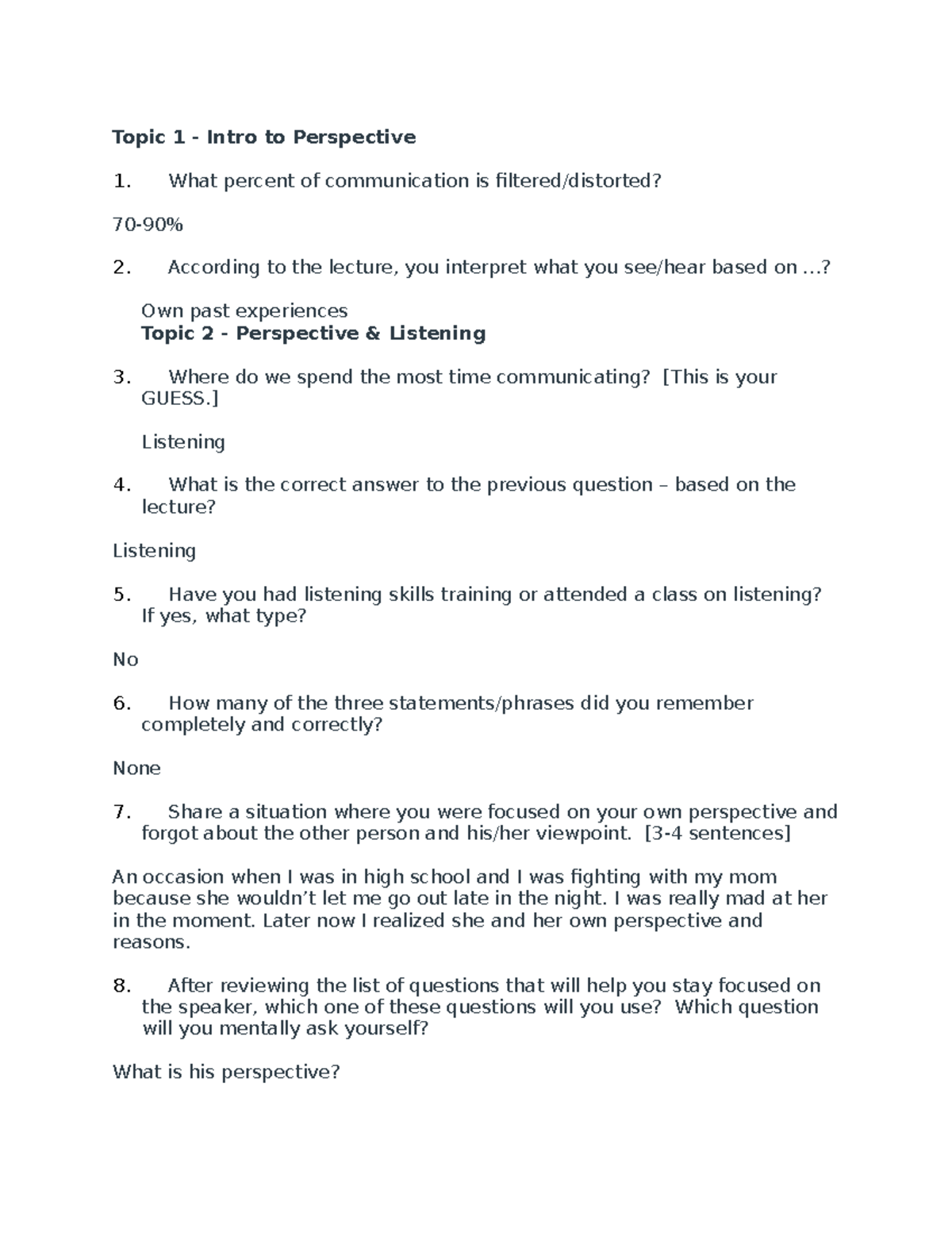 Topic 2 - 2nd writing assignment Professor Dawn Kutza - Topic 1 - Intro ...