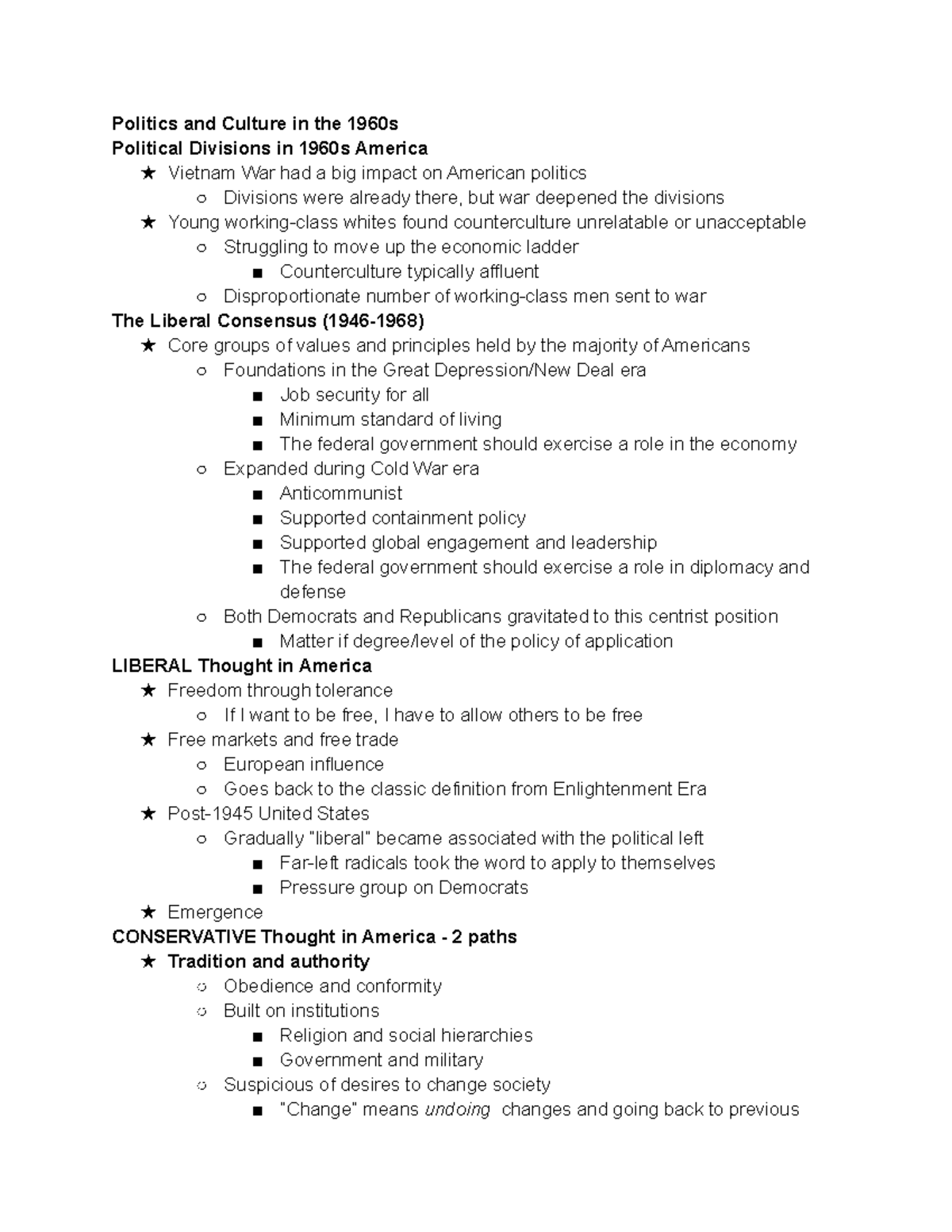 Politics and Culture in the 1960s - Politics and Culture in the 1960s ...
