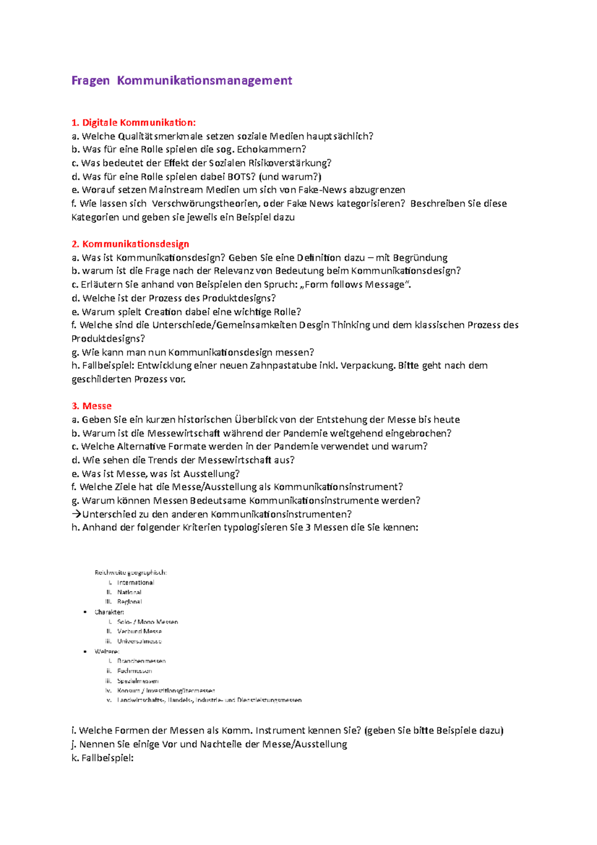 Kommunikationsmanagement Fragenkatalog - Fragen ...