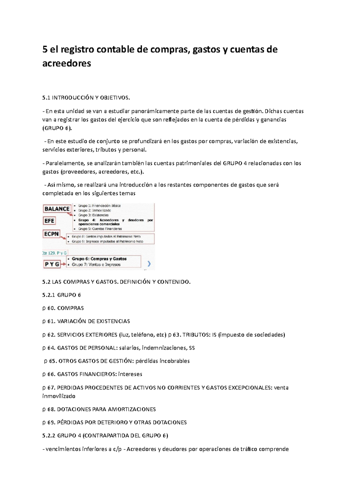 Y1u5 - resumen - 5 el registro contable de compras, gastos y cuentas de ...