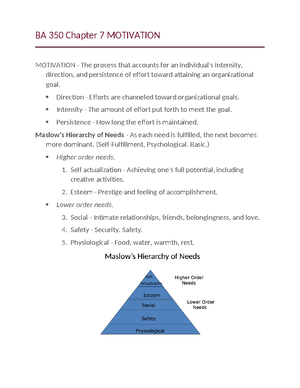 Organizational Culture CH 16 BA 350 - ORGANIZATIONAL CULTURE What is ...