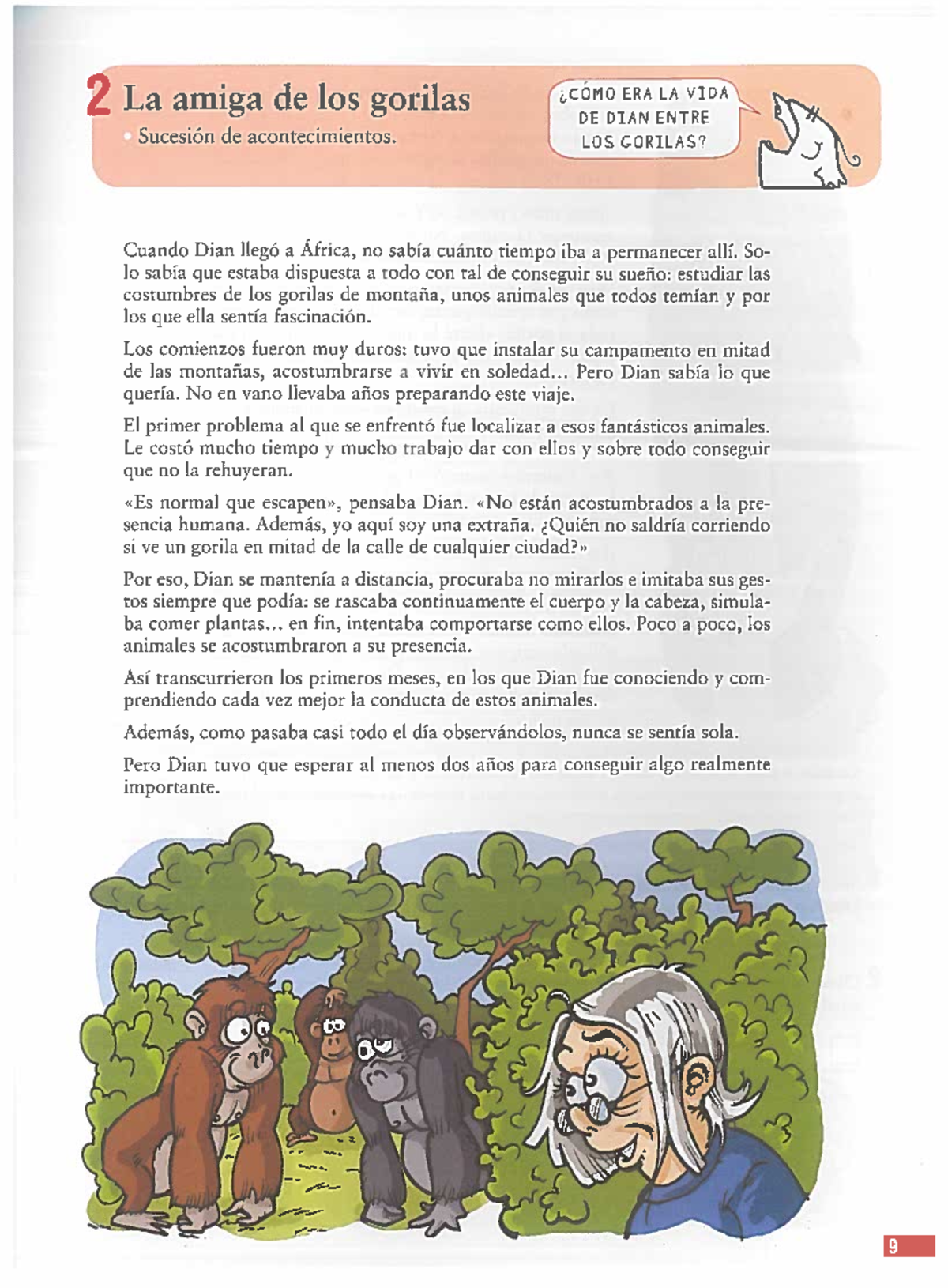 La amiga de los gorilas - Cuento para niños - Lenguaje I - Studocu