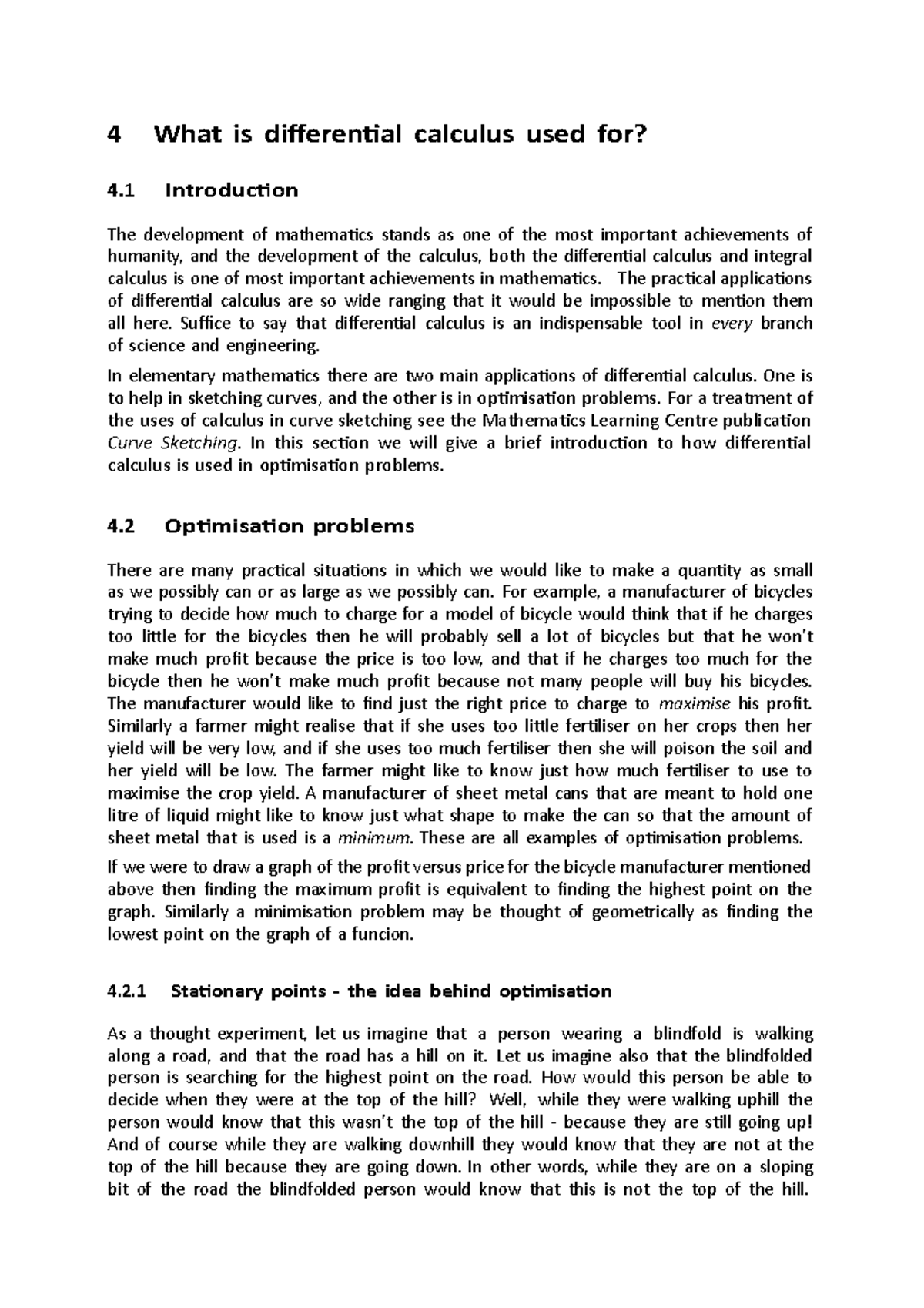 Differential Calculus 4 - 4 What is differential calculus used for? 4 ...