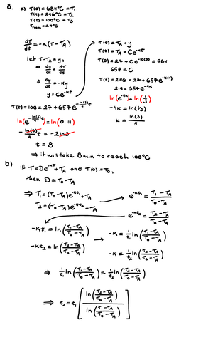 Practice Questions (Quiz 1) - MATH 218 - Studocu