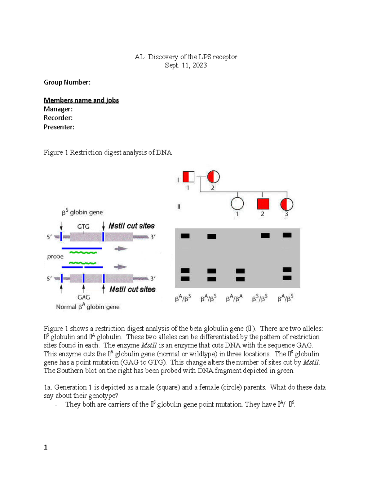 AL Southern Blots and TLR4 Fa23 - AL: Discovery of the LPS receptor ...
