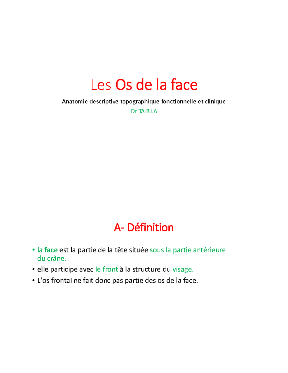 Les Os de la face - Les Os de la face - Les Os de la face Anatomie ...