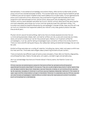 Greek Anthro - Content from lecture slides and professor comments ...