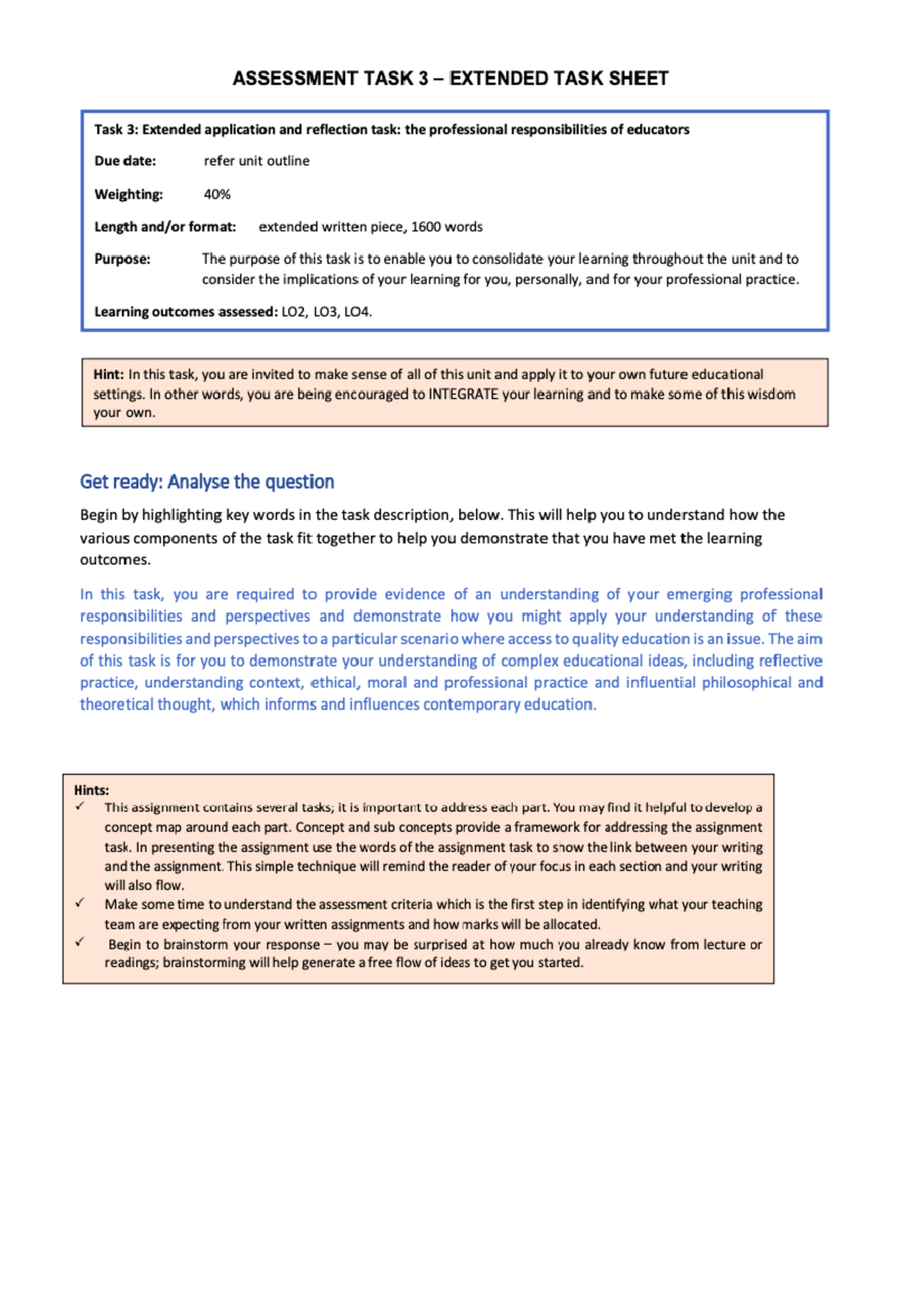 EDES101 AT3 Extended Task Sheet 060224 - Step One: Introduce and ...