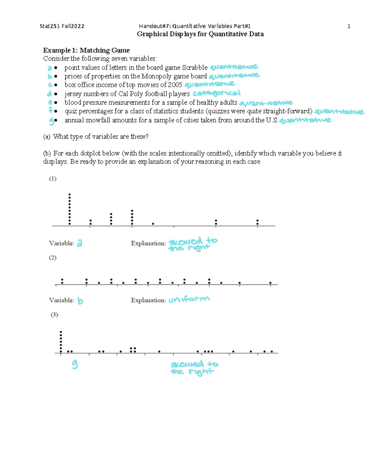 Handout 7- graphing quantitative variables - Graphical Displays for ...