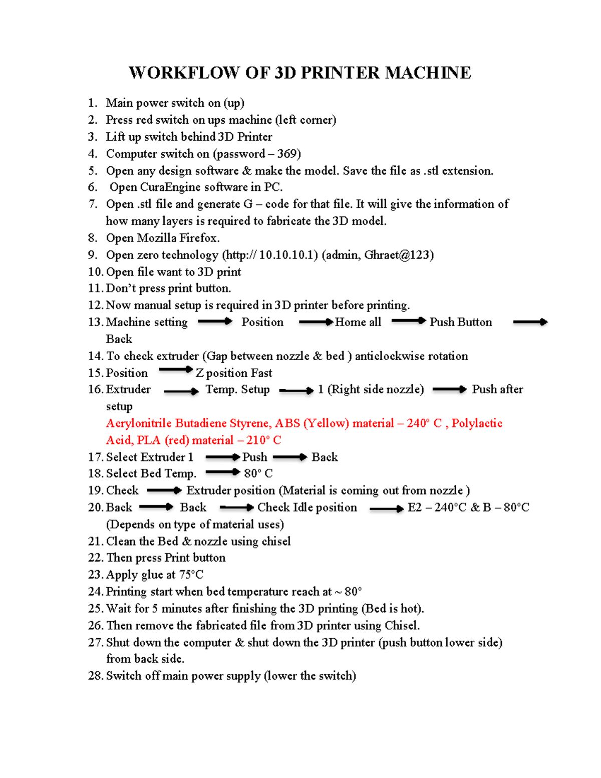 Three Dimension Printer workflow of a machine - WORKFLOW OF 3D PRINTER ...