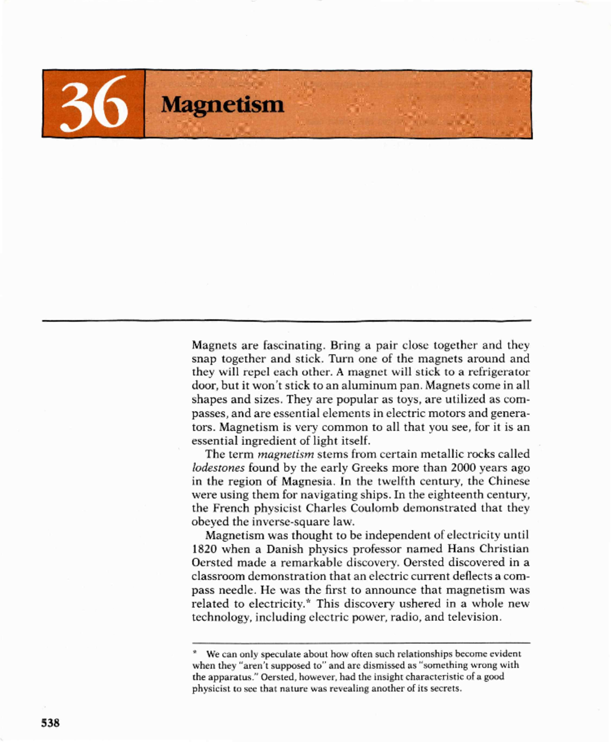 Ch36 Magnetism - Conceptual Physics Hewitt - Studocu