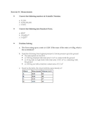 Lecture I Measurements PHYS - Calculus-Based Physics 1 - TIP - Studocu