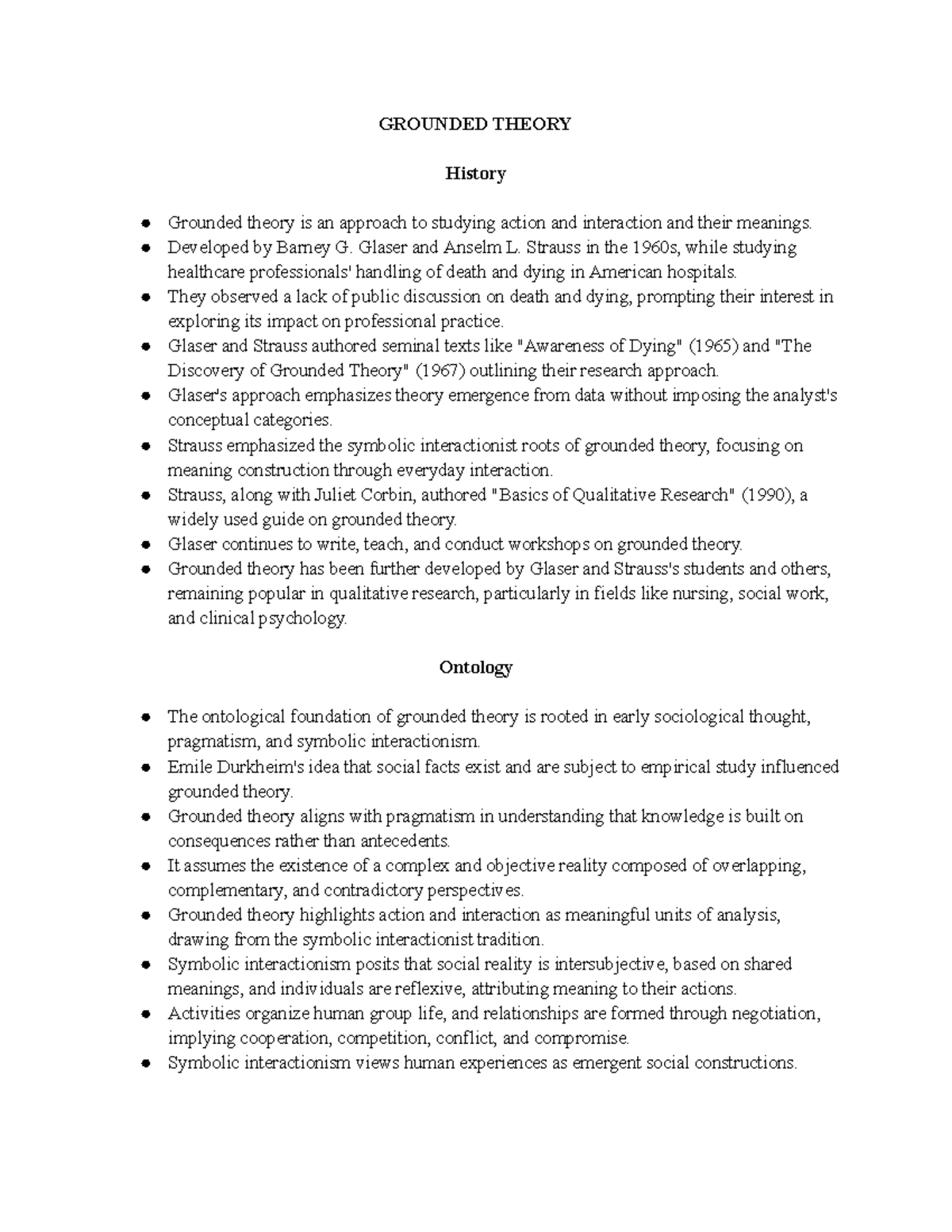 Grounded and Narrative - GROUNDED THEORY History Grounded theory is an ...