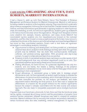 Case Study 2 Web Analytics - CASE STUDY: PLAYER VALUE, FANIE SWANEPOEL, MARINA BAY SANDS Fanie ...