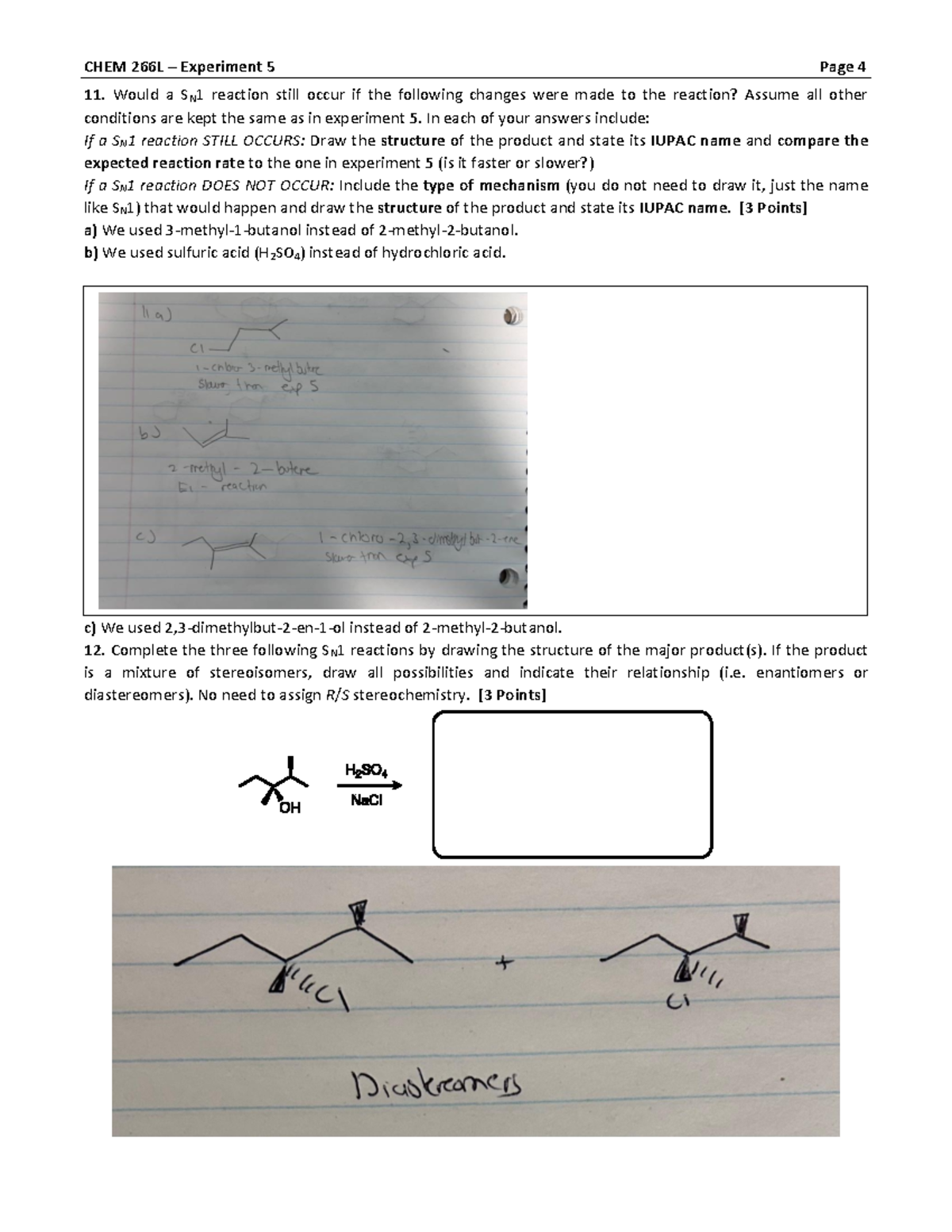 CHEM 266 L Exp 5 Page 4 Template - CHEM 26 6 L – Experiment 5 Page 4 11 ...