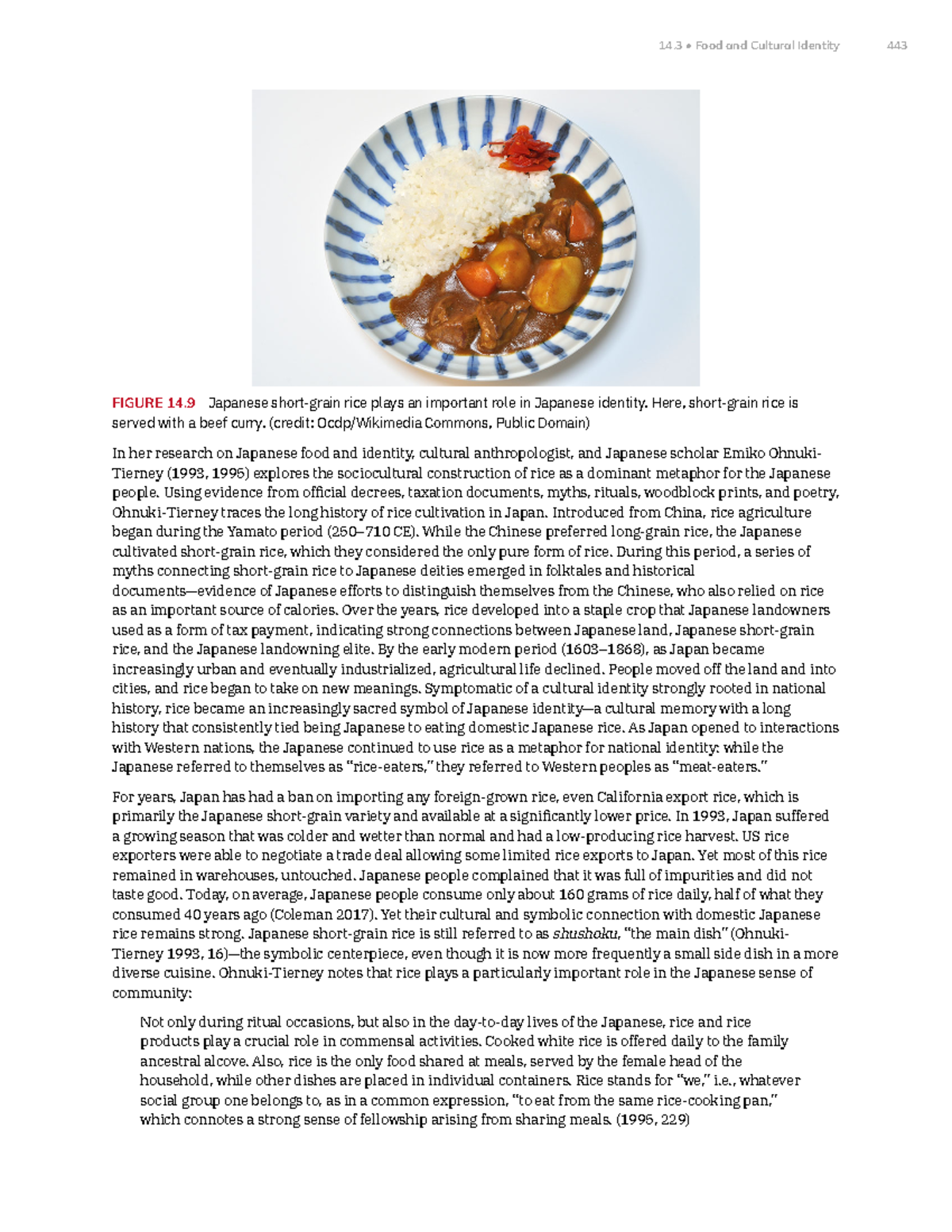 Chapter 14 Anthropology of Food Part 5 - FIGURE 14 Japanese short-grain ...