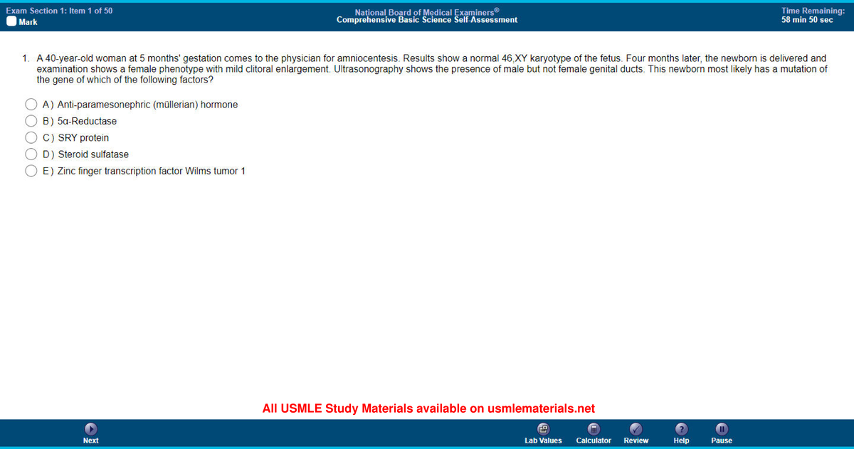 Nbme 27 no answers version - Exam Section 1 : Item 1 of 50 National ...