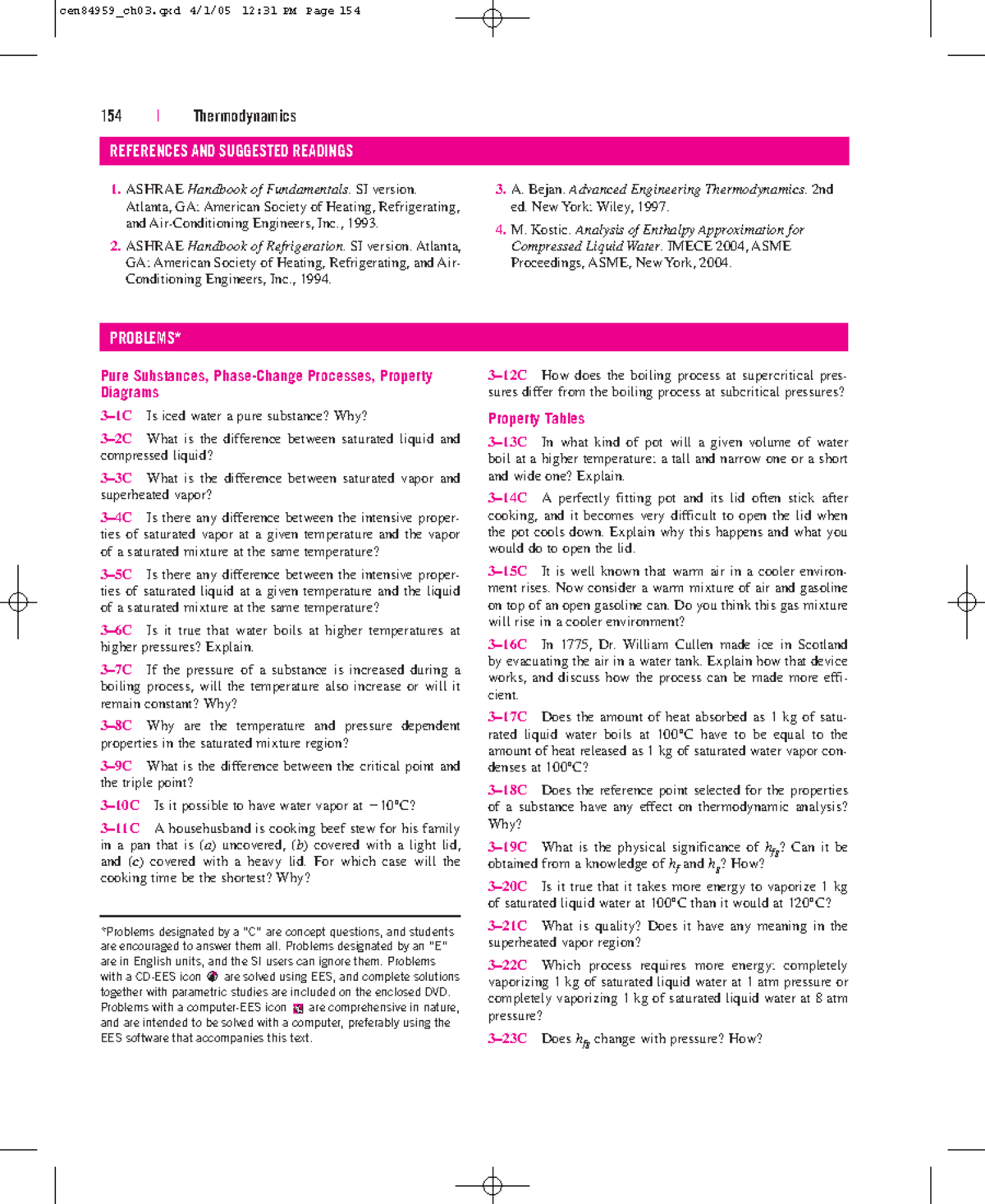 Tablas termodinamicas - 154 | Thermodynamics 1. ASHRAE Handbook of ...